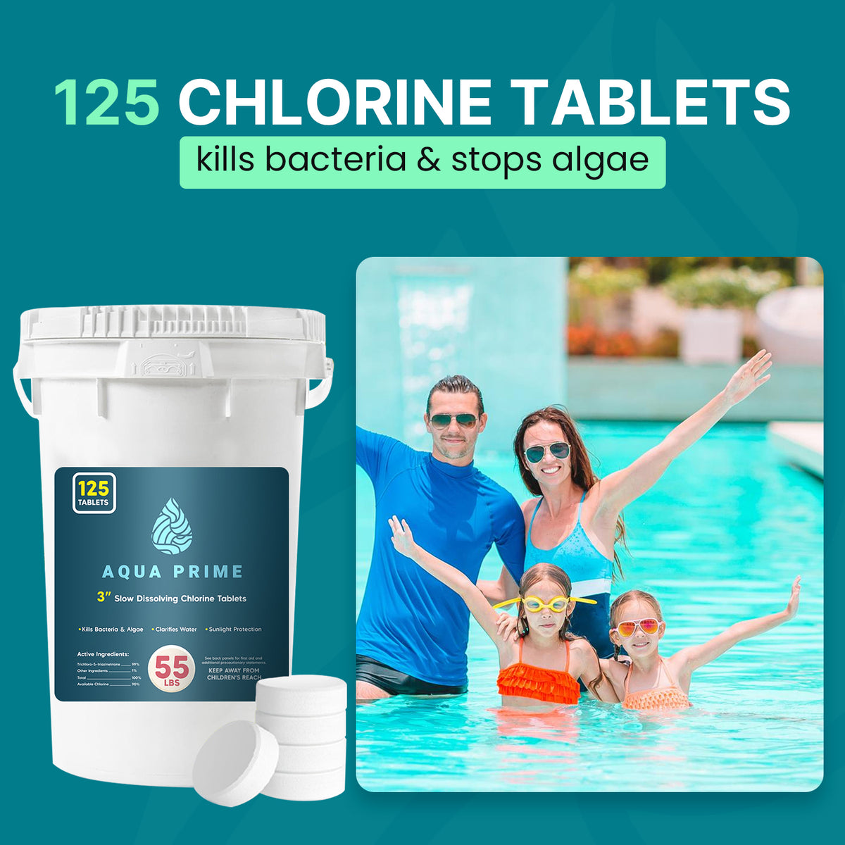AquaPrime 3-Inch Chlorine Tablets – Ultimate Pool Care Solution